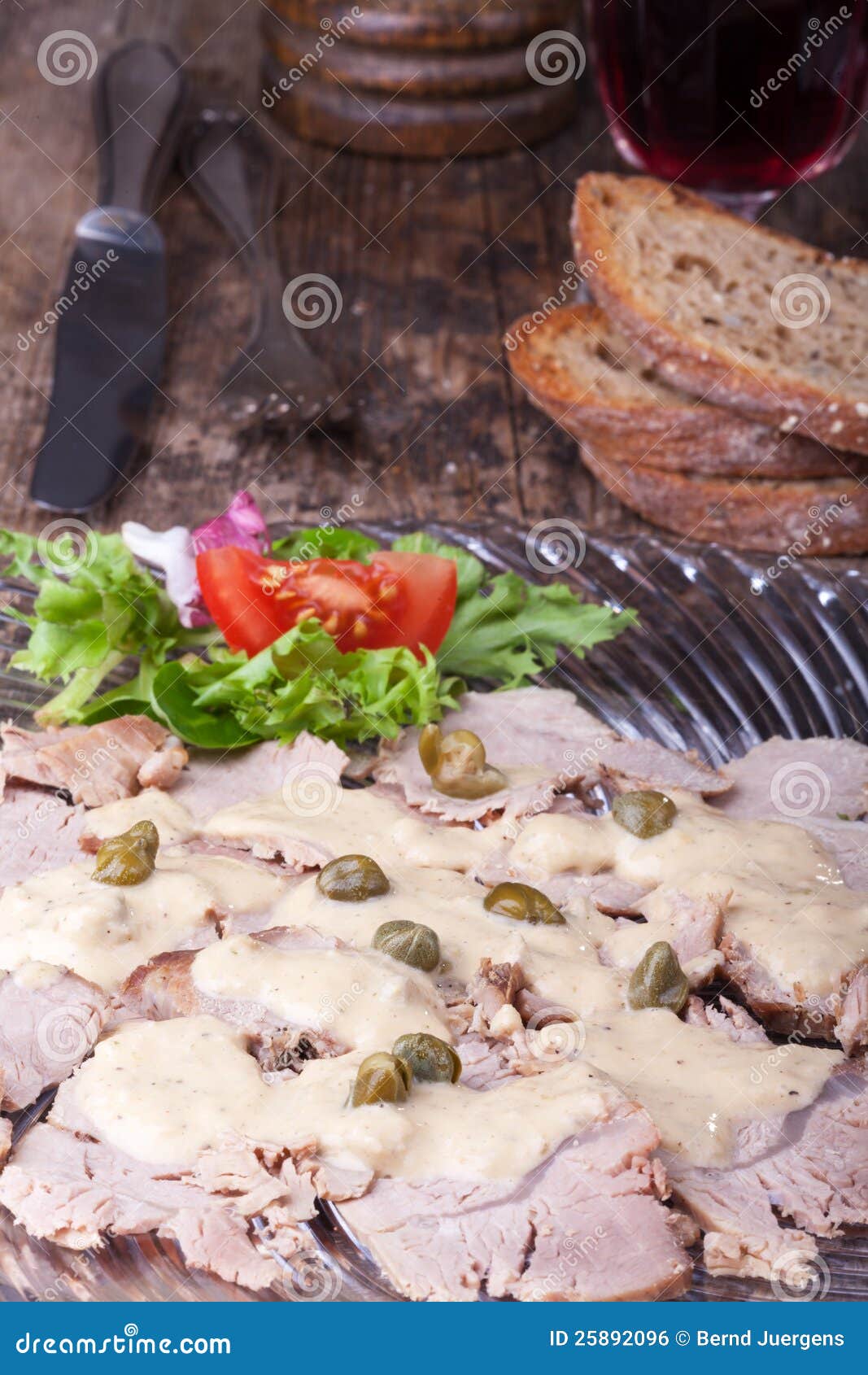 Italian vitello tonnato stock photo. Image of sauce, entree - 25892096