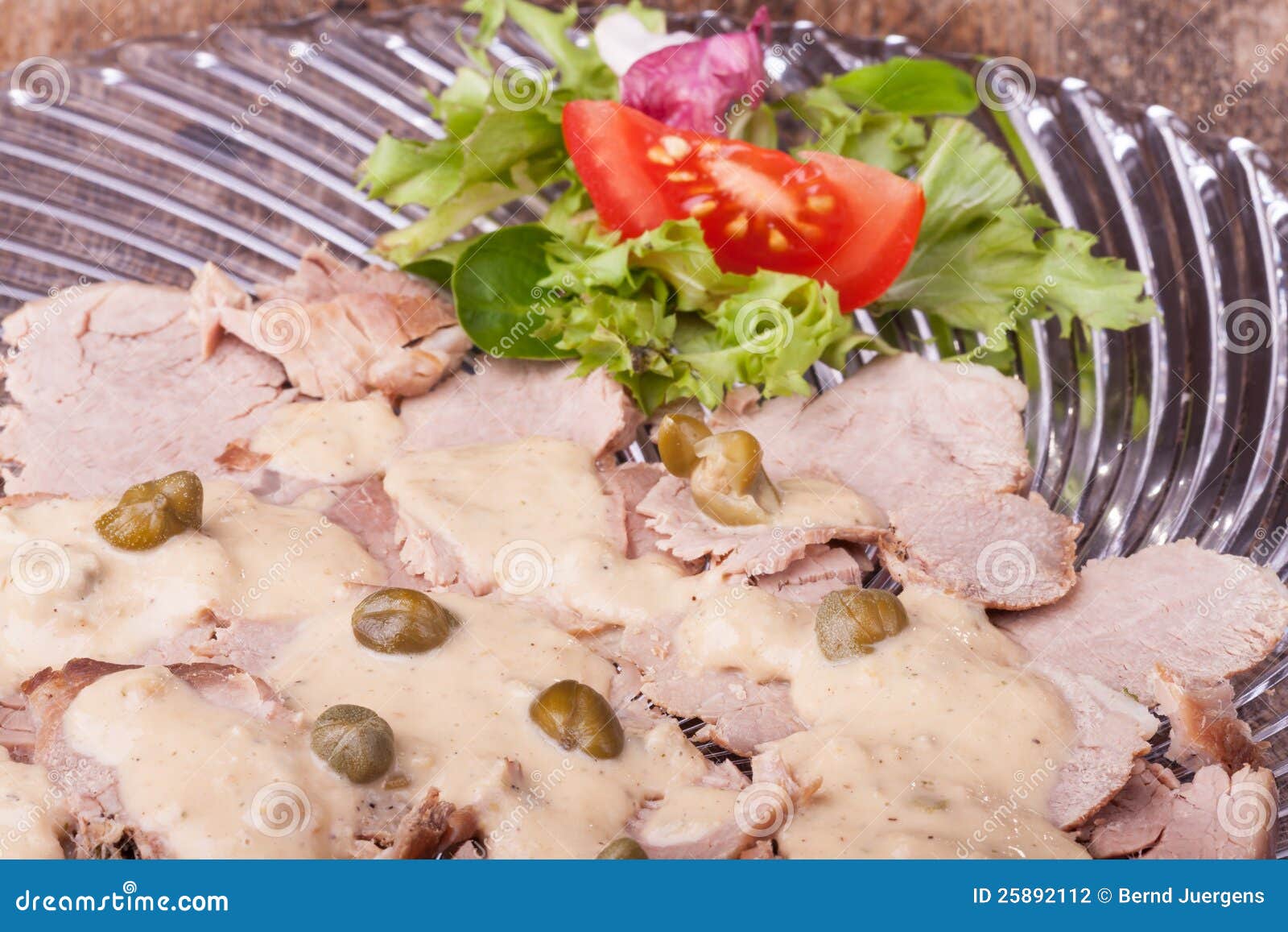 Italian vitello tonnato stock photo. Image of sauce, vitello - 25892112