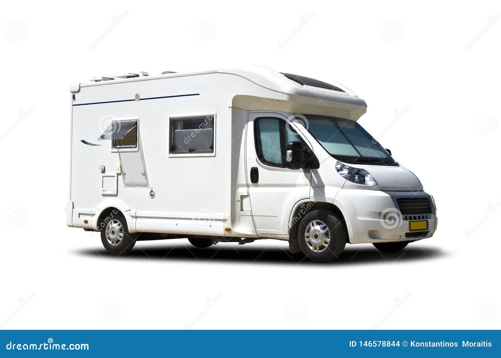 Motorhome Side View Isolated on White Stock Photo - Image of camping ...