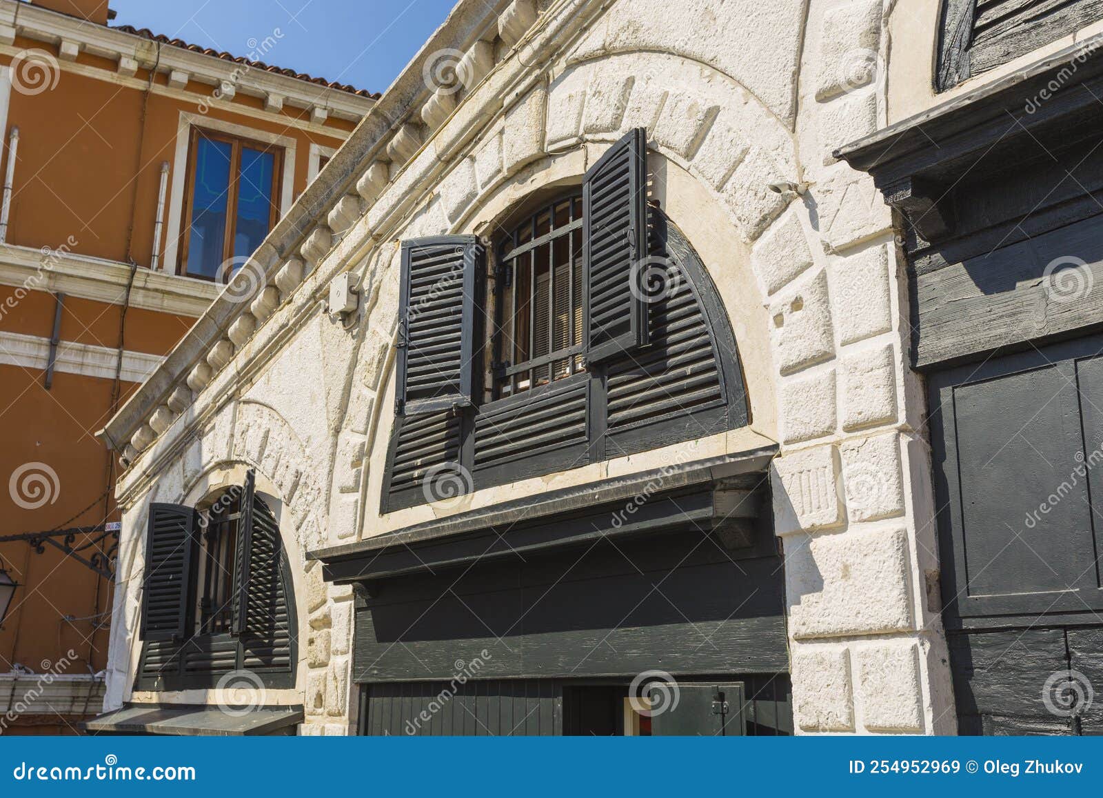 Italian Window on the Building Editorial Stock Image - Image of ...