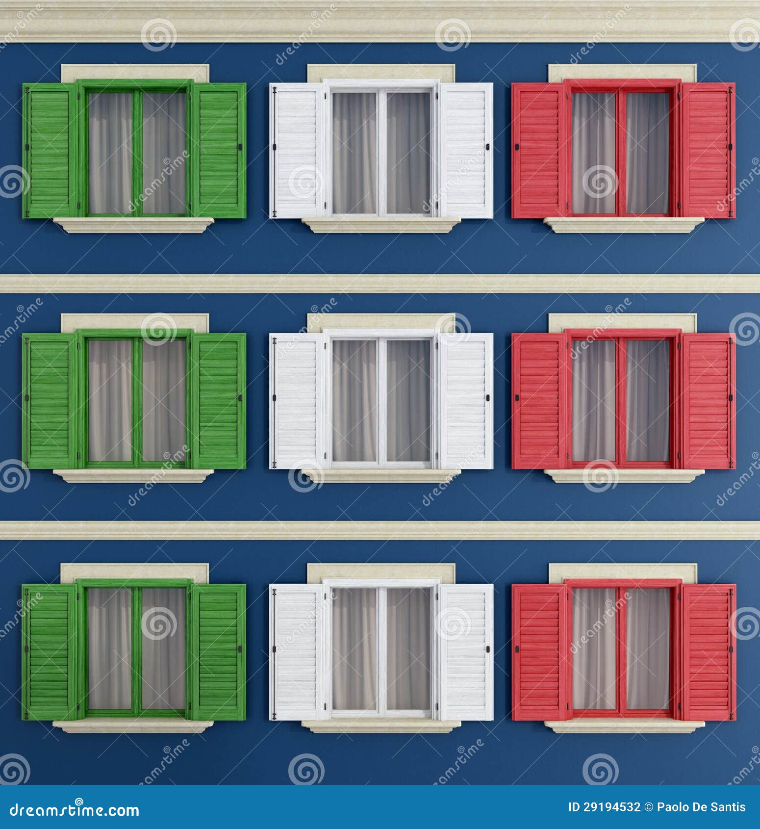 Italian windows stock illustration. Illustration of curtains - 29194532