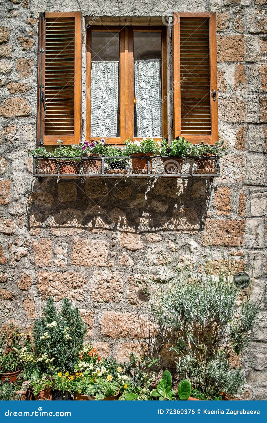 Italian Windows with Shutters Stock Photo - Image of europe, facade ...