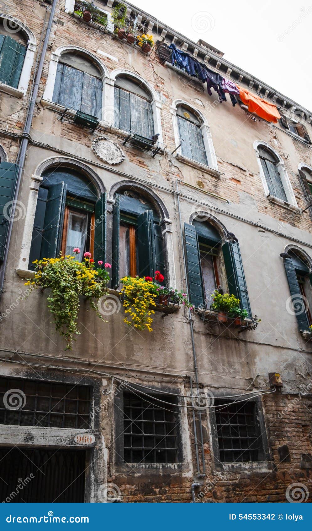 Italian windows stock photo. Image of color, italian - 54553342