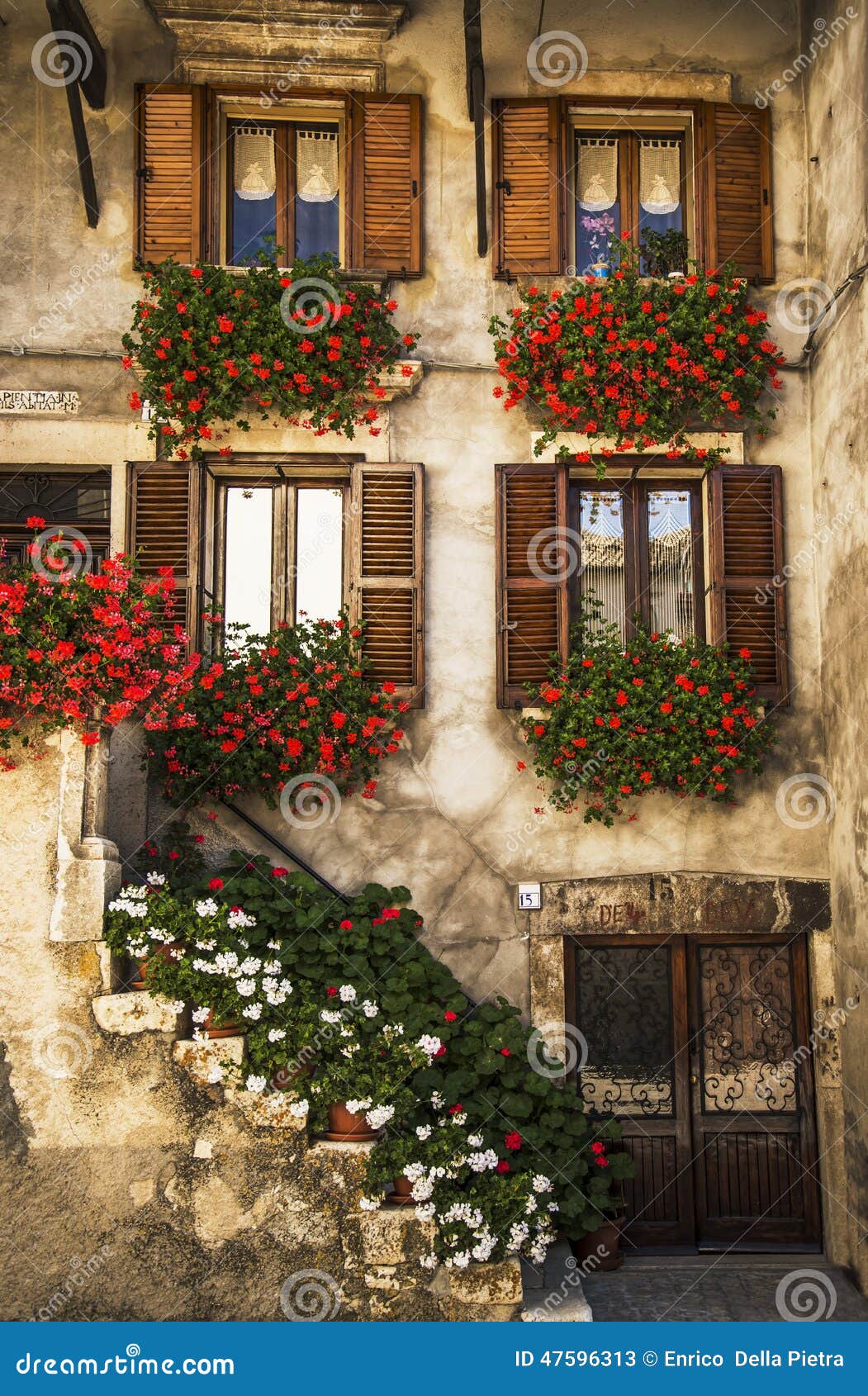 Italian windows editorial stock photo. Image of cityscape - 47596313