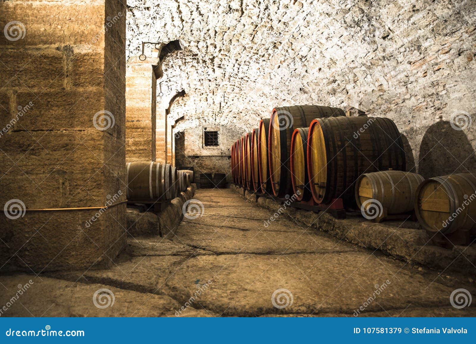 Italian Wine Cellar in Barrels Stock Image - Image of ancient, wine ...