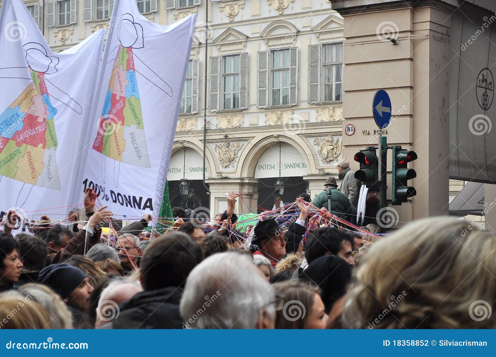 Italian women rally editorial photography. Image of italy - 18358852