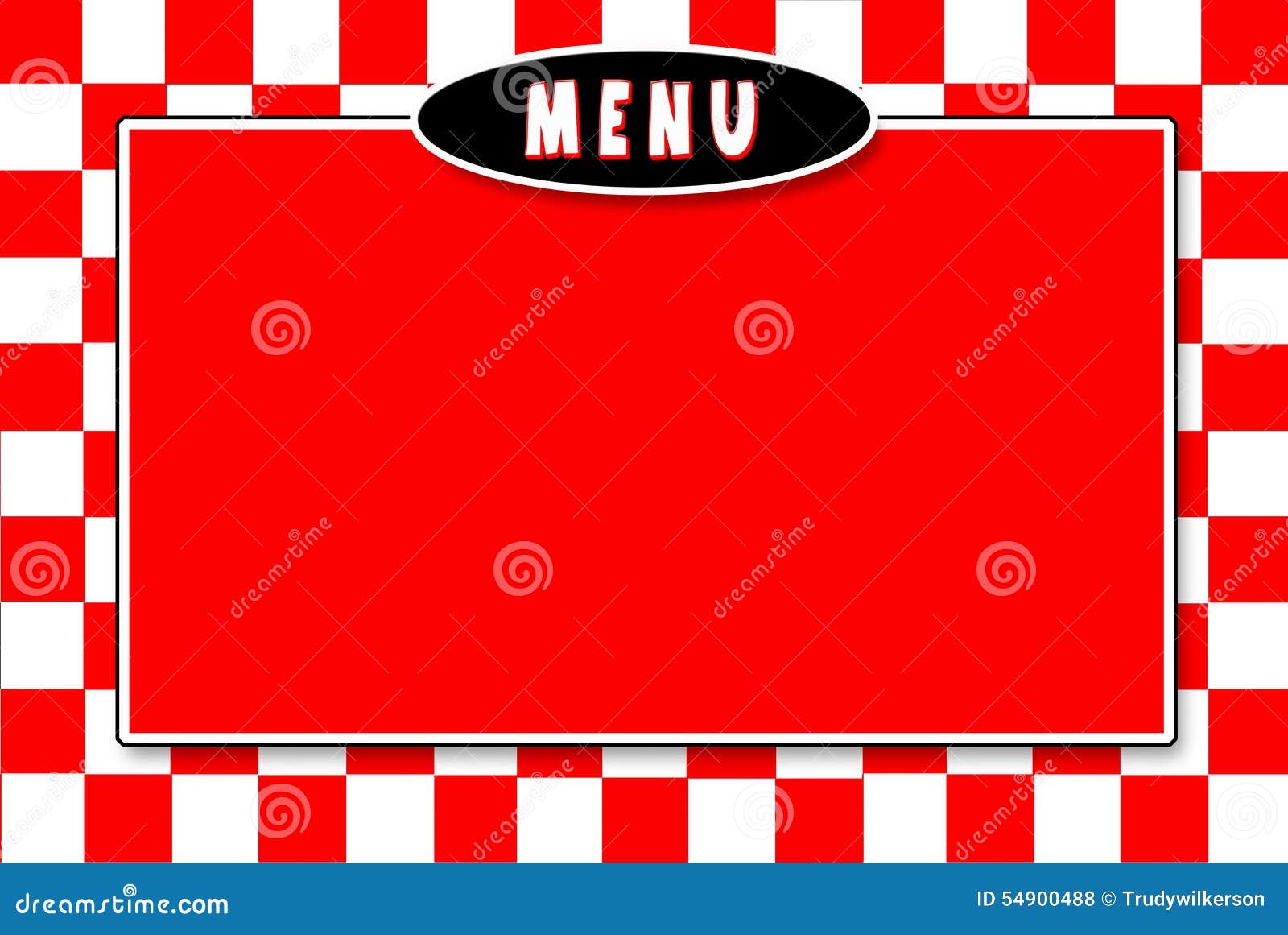 Italiano Menu Red White Checkerd Background Stock Illustration ...