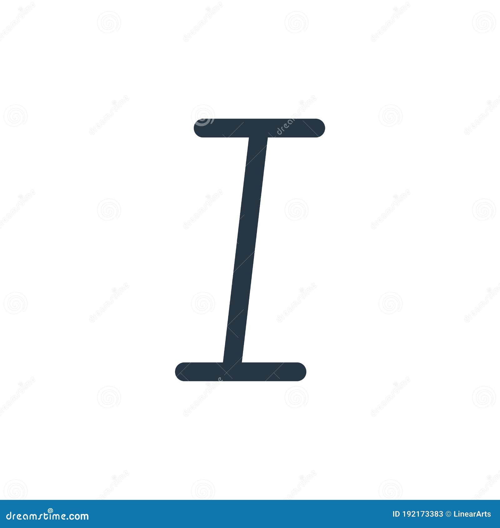 Italic Icon Vector from Text Editor Concept. Thin Line Illustration of ...