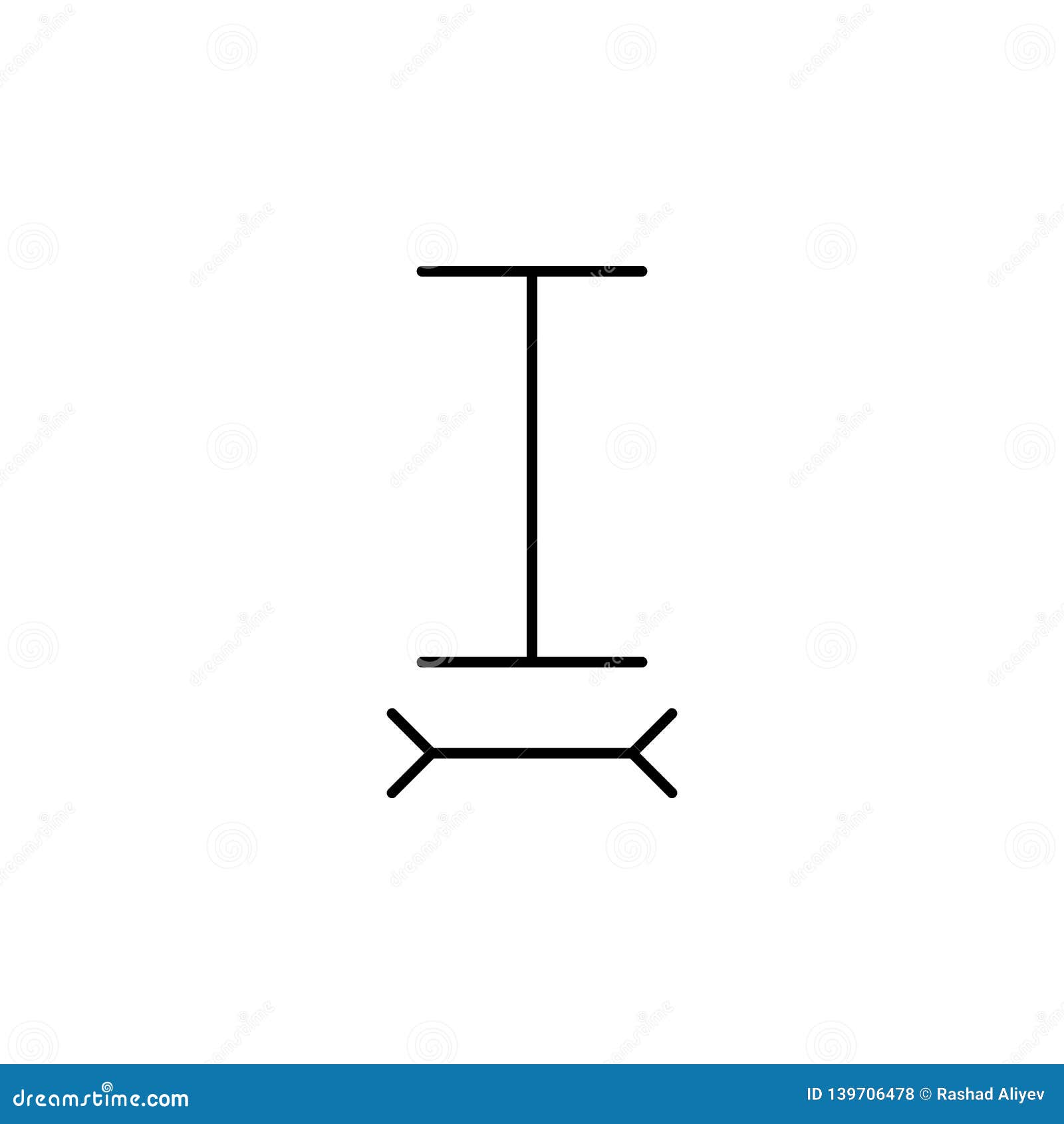 The Width Icon. Measurement And Ruler Symbol. Flat Vector Illustration ...