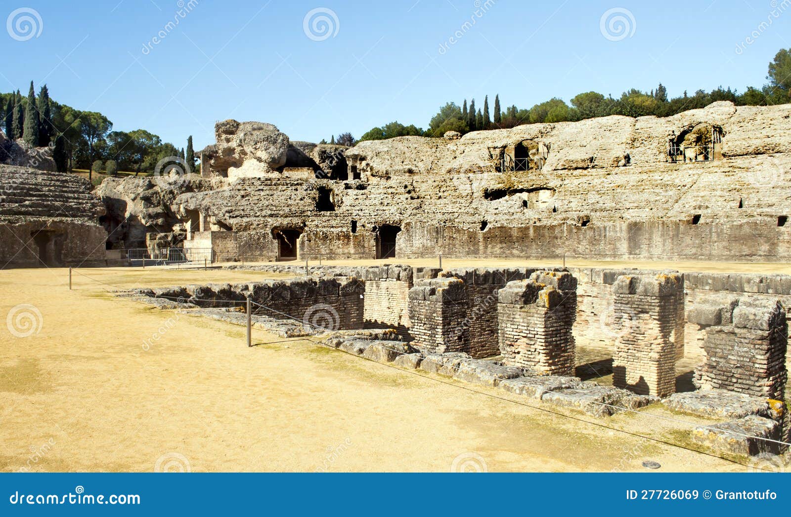 Italica Coliseum stock image. Image of city, place, empire - 27726069