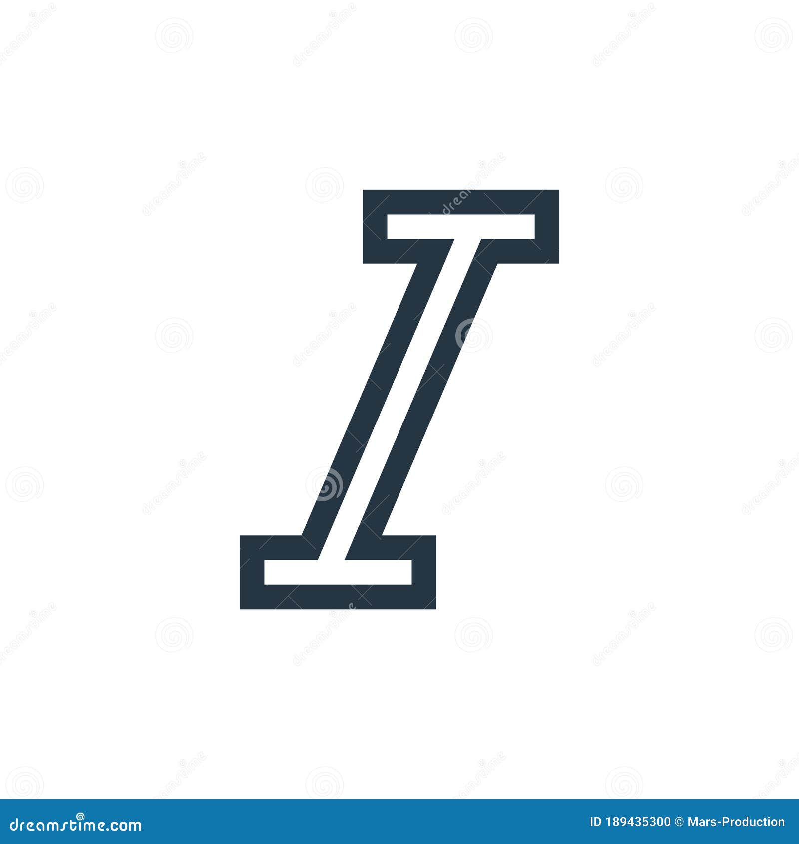 Italics Icon In Trendy Design Style. Italics Icon Isolated On White Background. Italics Vector ...