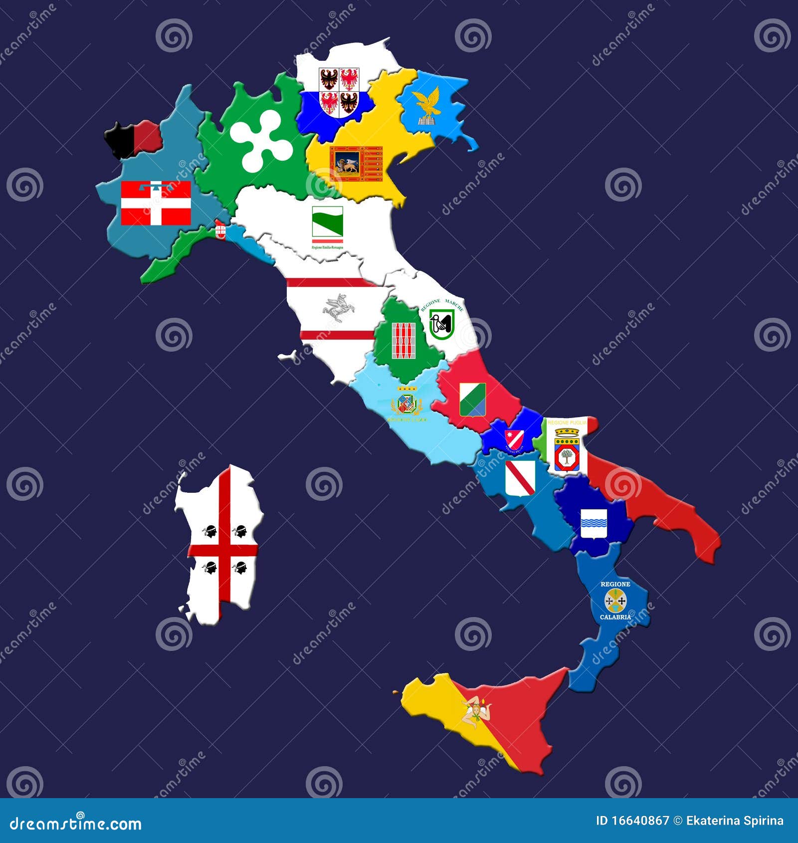 Italienische Provinzen stock abbildung. Illustration von lombardei ...