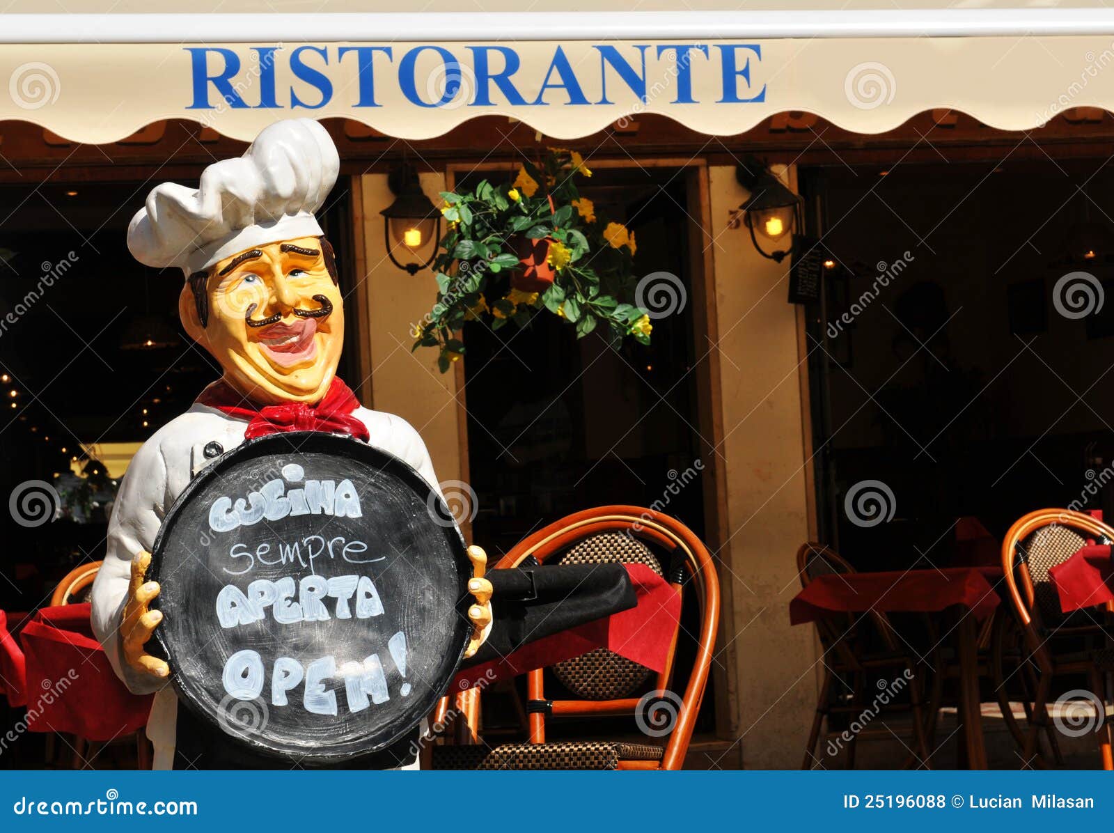 Italiensk restaurang arkivfoto. Bild av kokkonst, restauranger - 25196088