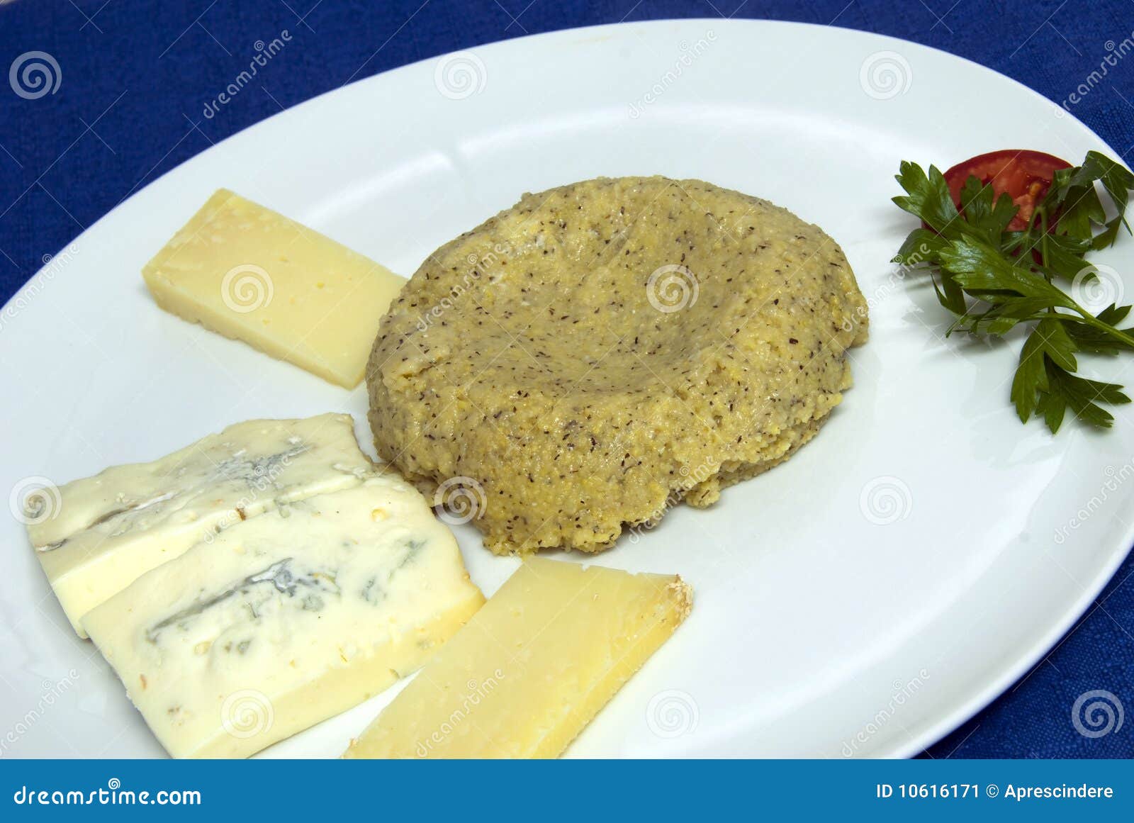 Italina Food - Polenta and Cheese Stock Image - Image of corn ...