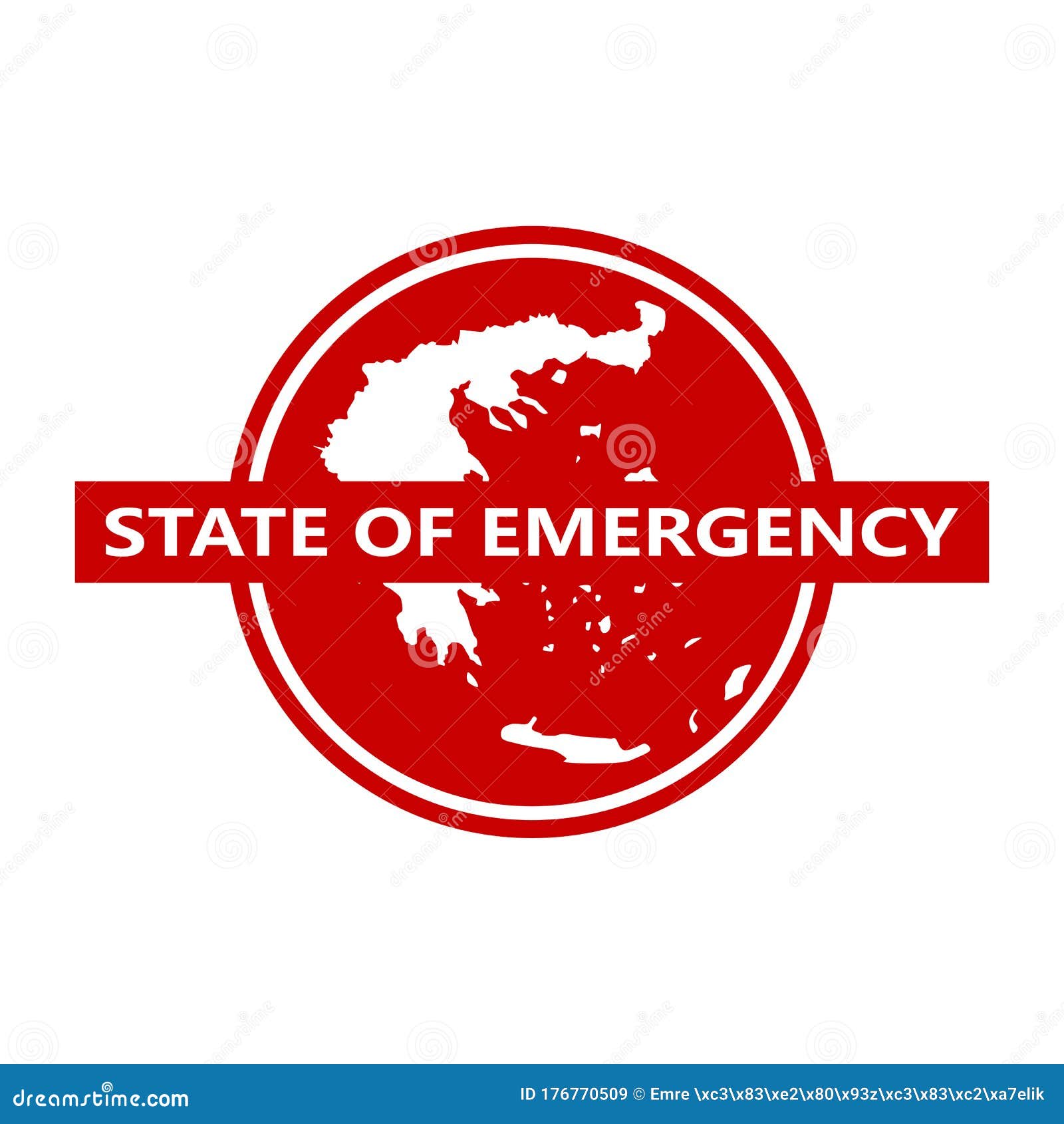 State of Emergency, Vector, Greece Stock Illustration - Illustration of ...