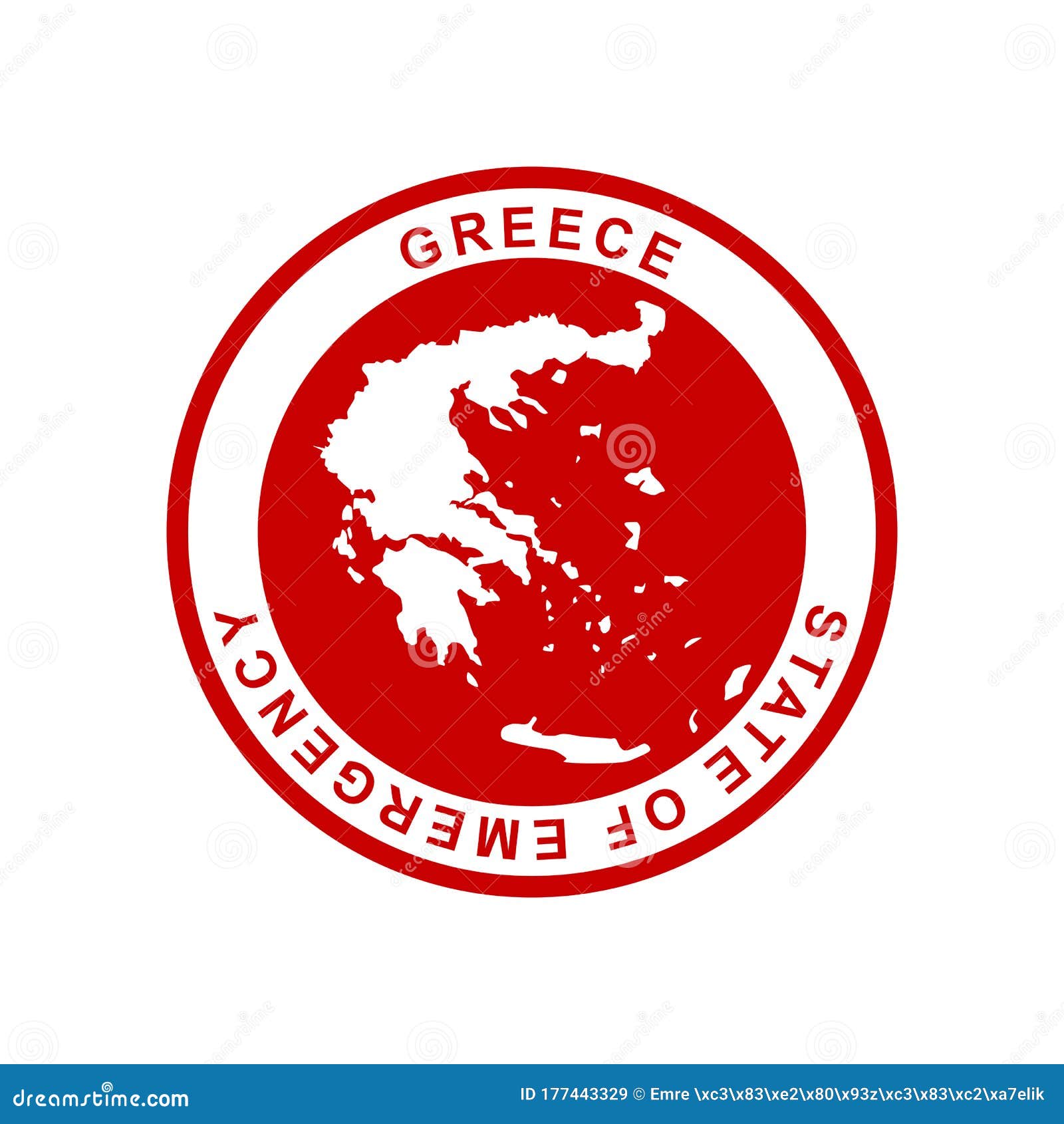 State of Emergency, Vector, Greece Stock Vector - Illustration of ...