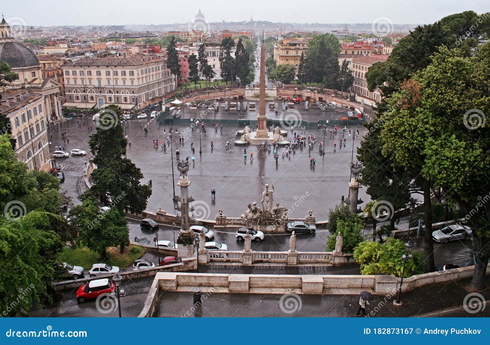 Italy, Roma, Forum Romanum. Colosseum. The Palatine Hil. Collis ...