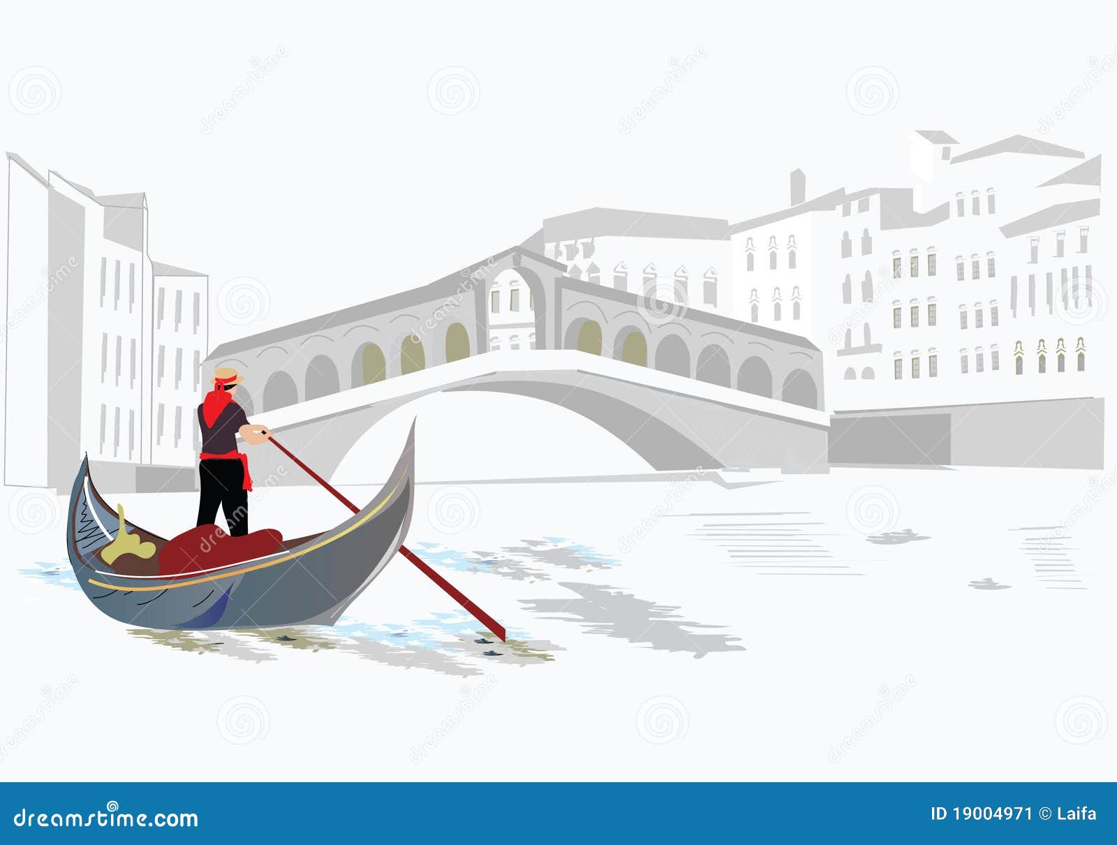 Italy stock vector. Illustration of landscape, boat, banner - 19004971