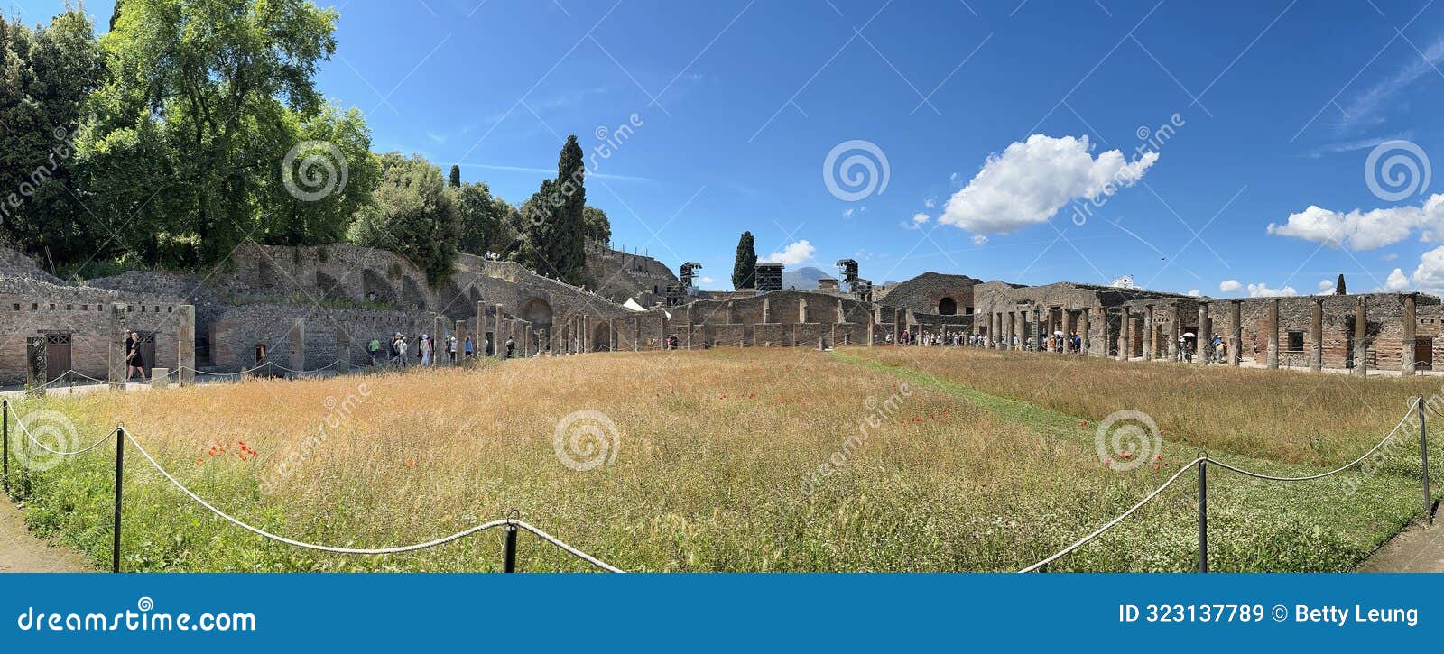 Panoramic View of Roman Barracks for Gladiators in Ancient Ruins of ...