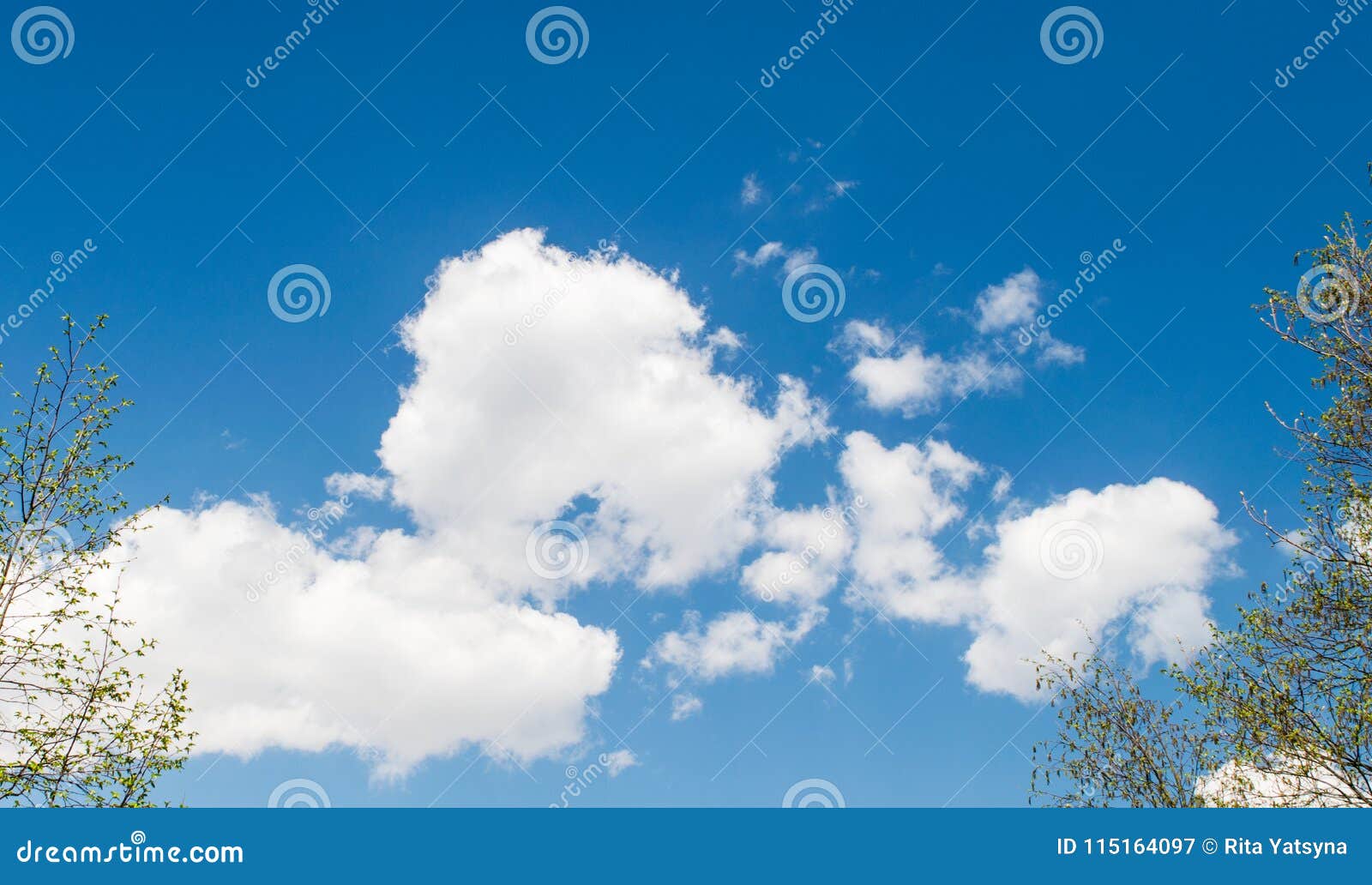 Abstraction of the Spring Sky Stock Image - Image of nature, cumulus ...