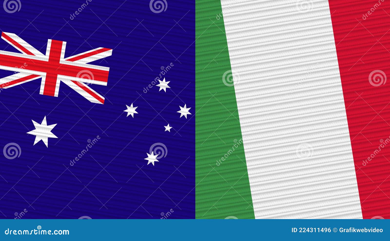 Italy and Australia Two Half Flags Together Stock Illustration ...
