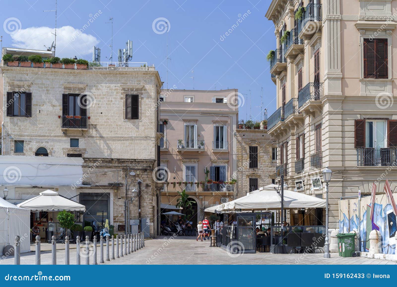 Italy Bari Old Town Architecture Stock Image - Image of living, south ...