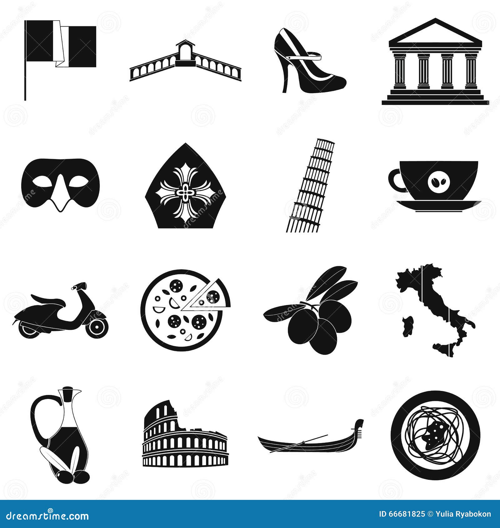 Italy Black And White Administrative Vector Map | CartoonDealer.com ...