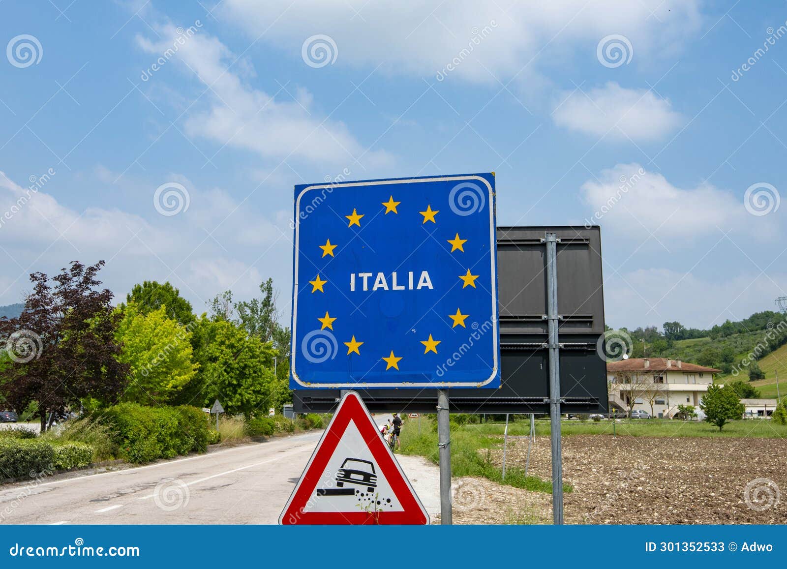Italy Border stock image. Image of travel, direction - 301352533