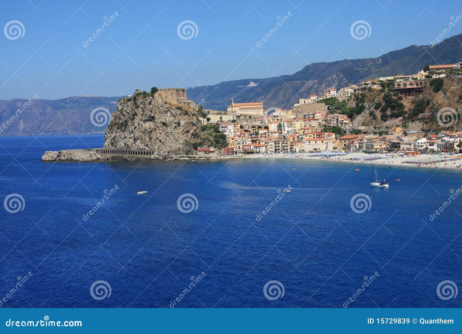 Italy, Calabria, Scilla stock image. Image of townscape - 15729839