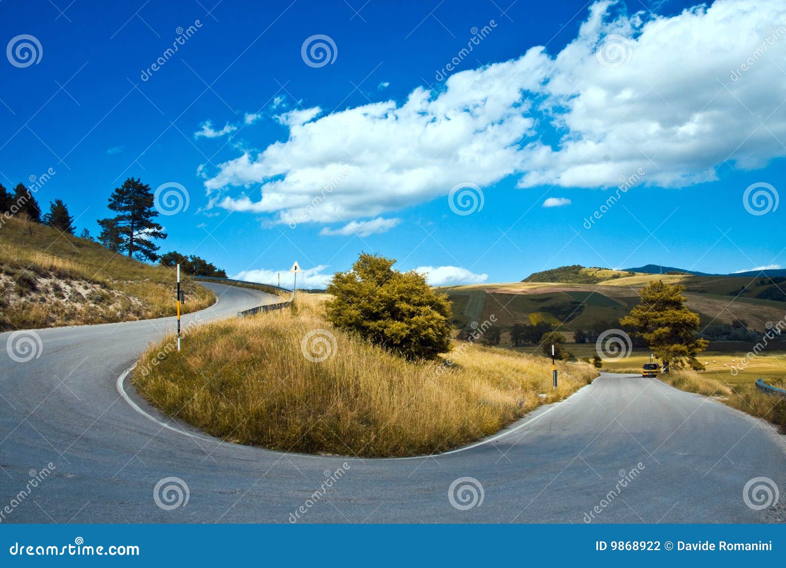 Italy by Car - Hairpin Bend Stock Photo - Image of panorama, bead: 9868922