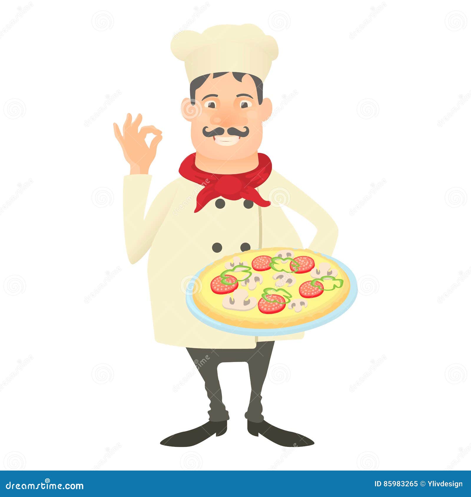 Italy Chef Icon, Cartoon Style Stock Vector - Illustration of lunch ...