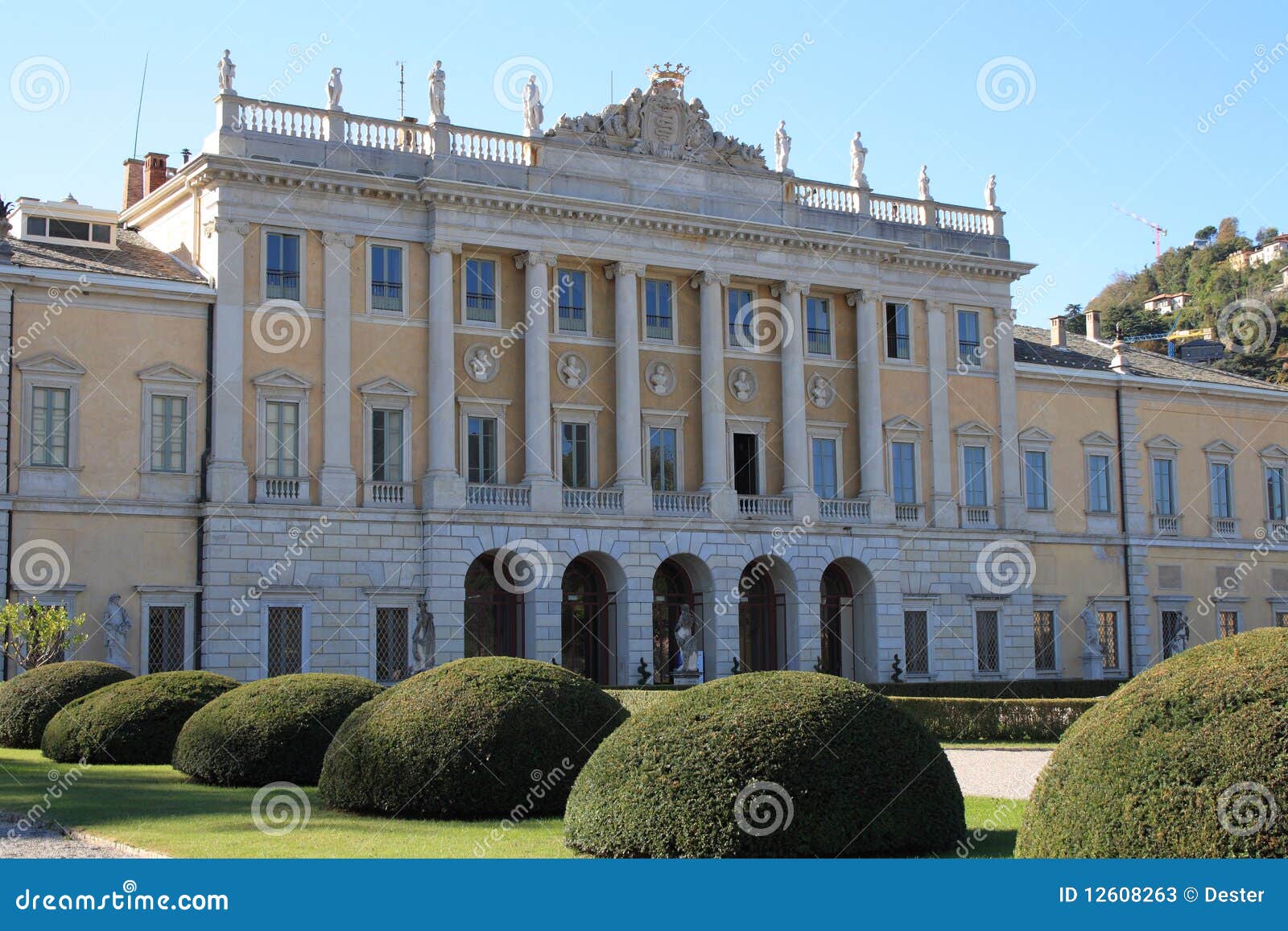 Italy, Como: Villa Olmo stock image. Image of statues - 12608263