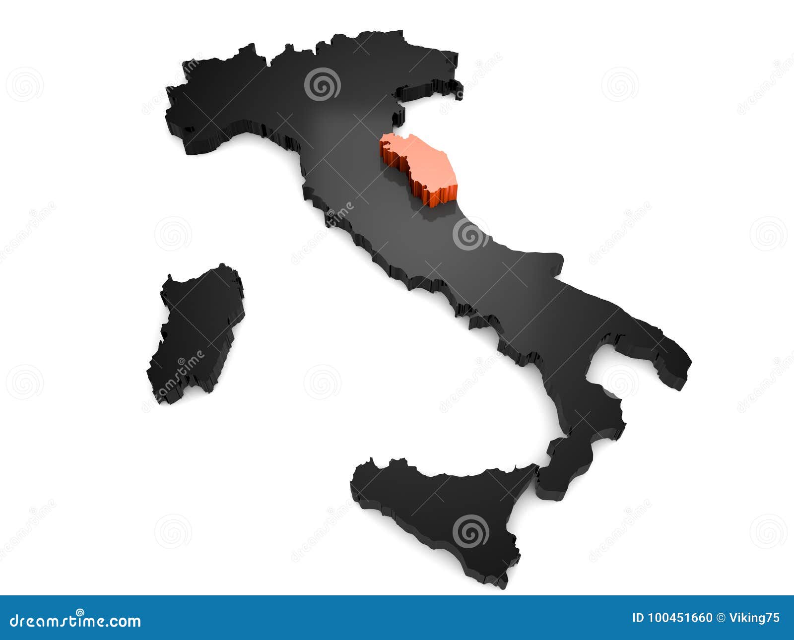 Marche Map. State And District Map Of Marche. Political Map Of Marche ...