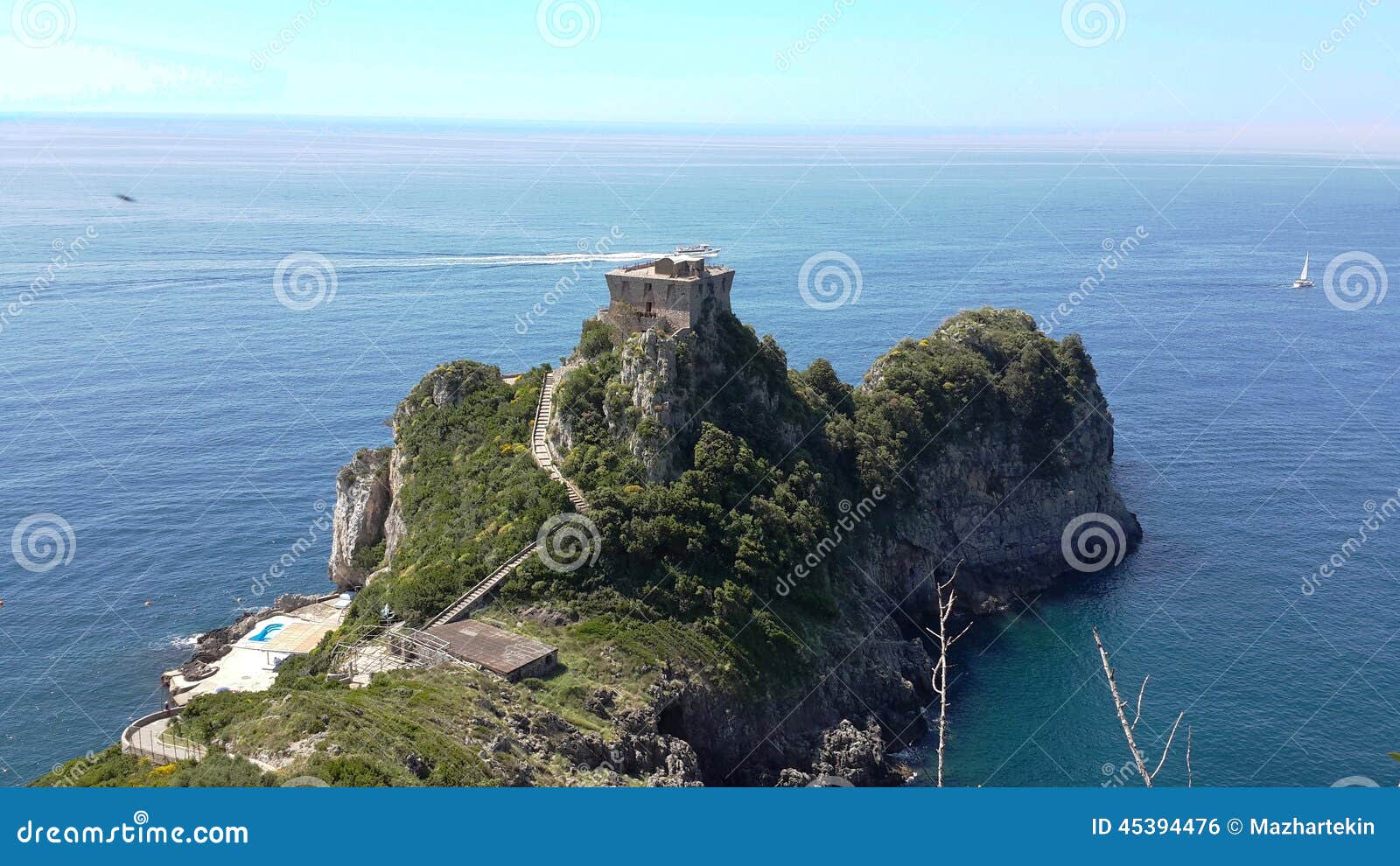 Italy Dominated the Small Castle on a Peninsula Anywhere Stock Photo ...