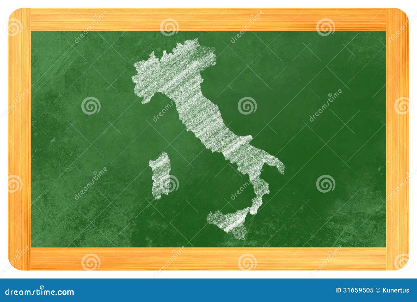 Italy Drawn on a Black Board Stock Illustration - Illustration of ...