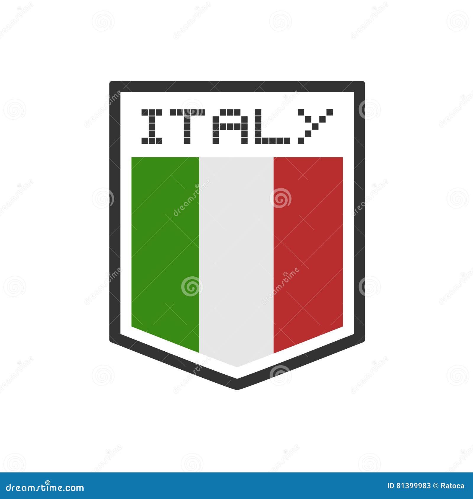 Italy emblem stock vector. Illustration of sign, patriot - 81399983