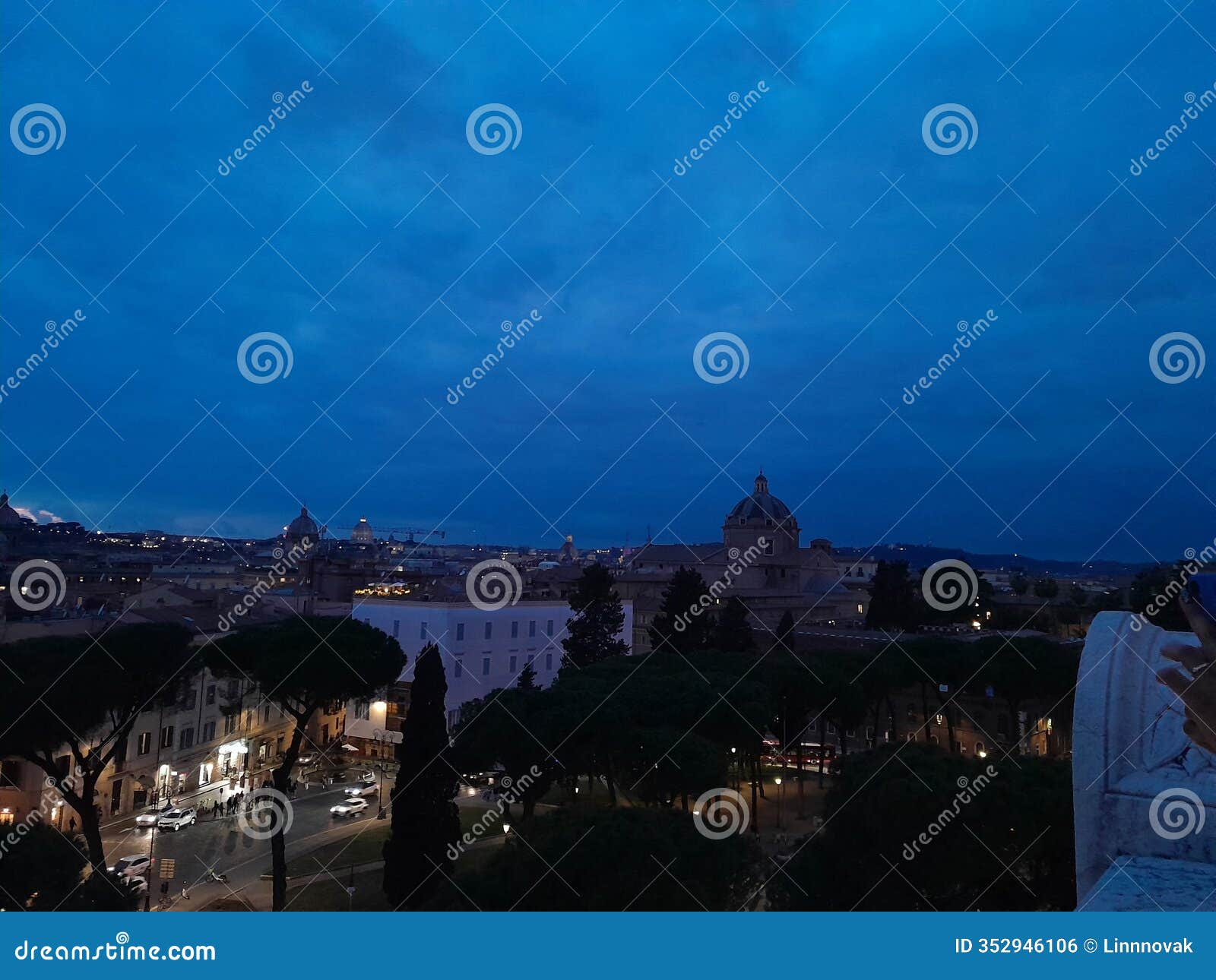 Italy evening, night view stock photo. Image of tower - 352946106