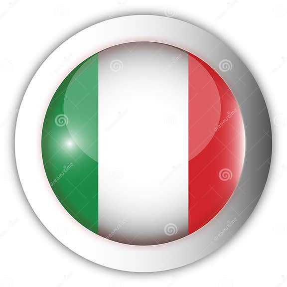 Italy Flag Aqua Button stock illustration. Illustration of emboss - 2430906