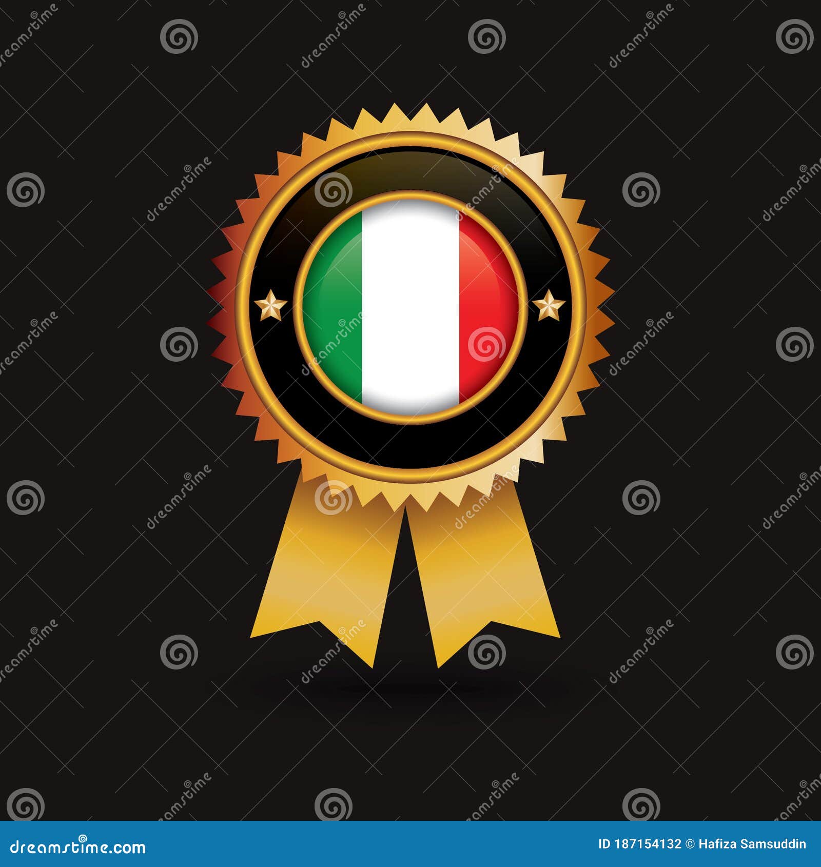 Italy Flag Badge. Vector Illustration Decorative Design Stock Vector ...