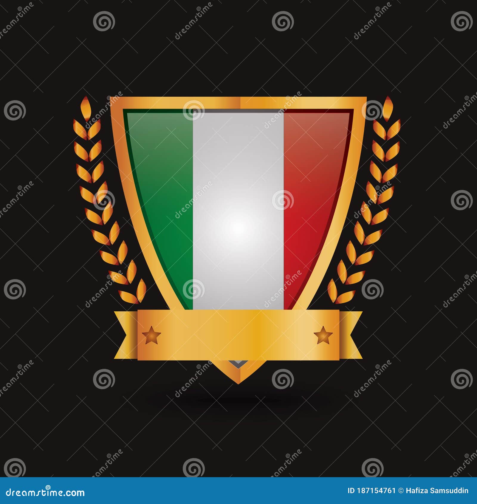 Italy Flag Badge. Vector Illustration Decorative Design Stock Vector ...