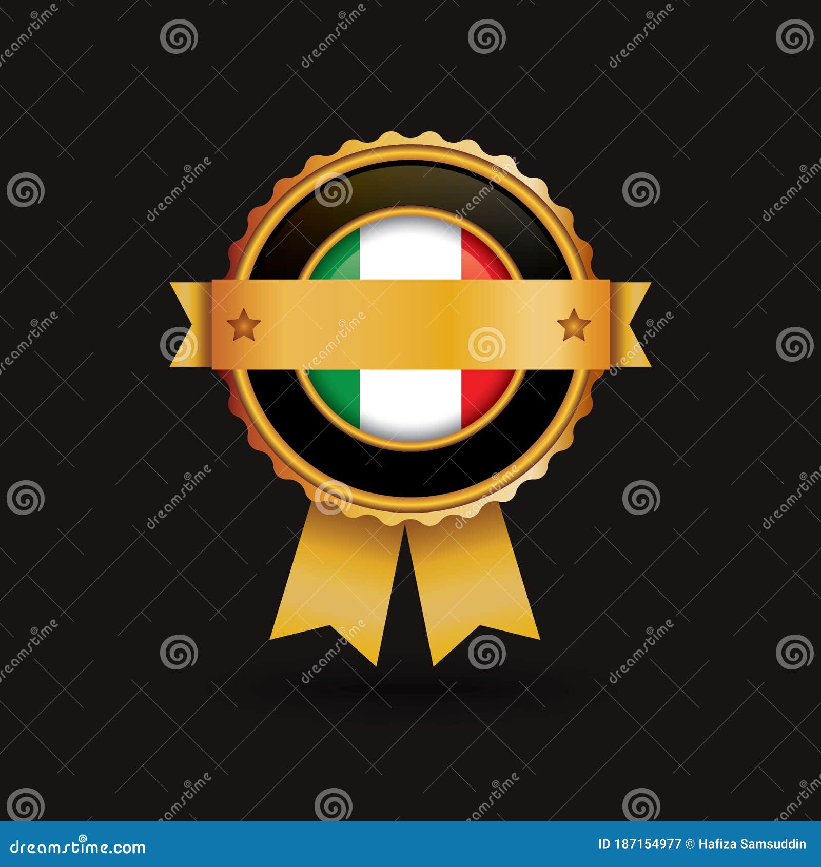 Italy Flag Badge. Vector Illustration Decorative Design Stock Vector ...