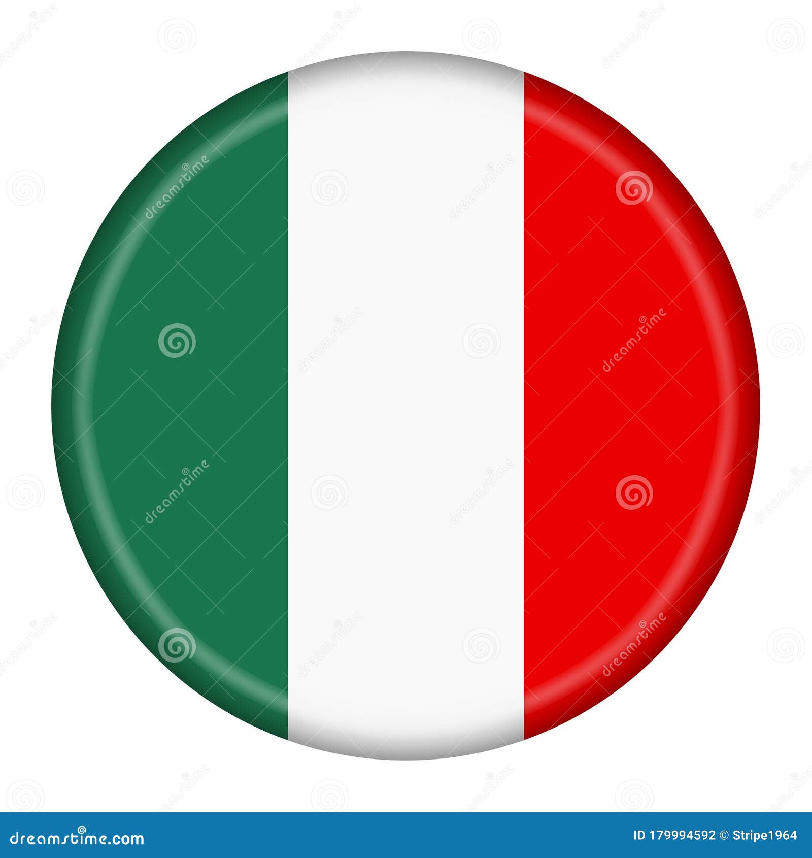Italy Flag Button Illustration with Clipping Path Stock Illustration ...