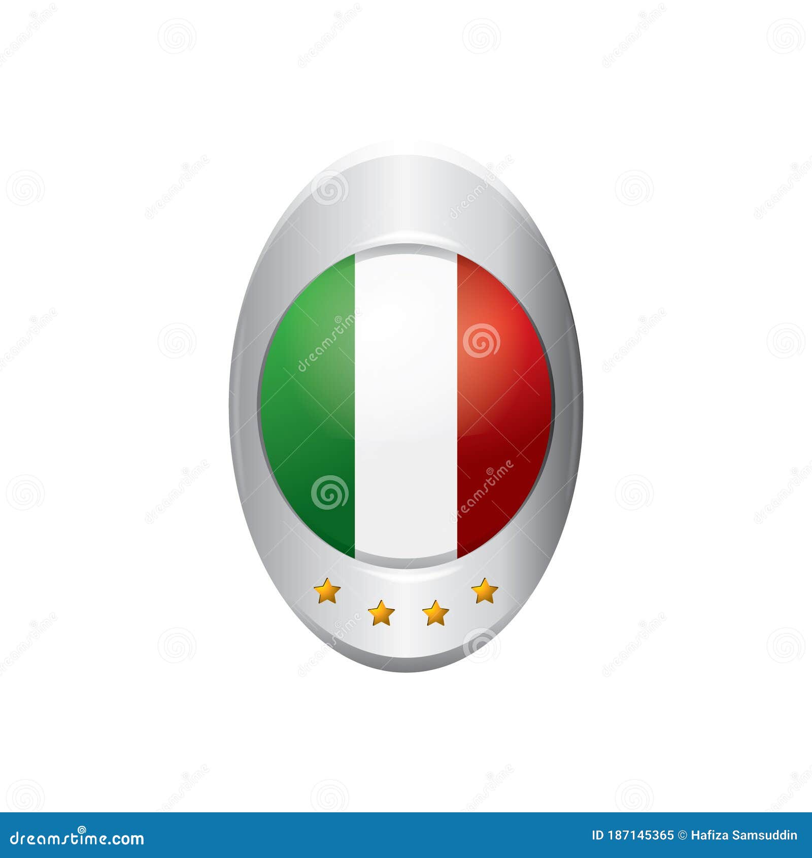 Italy Flag Button. Vector Illustration Decorative Design Stock Vector ...