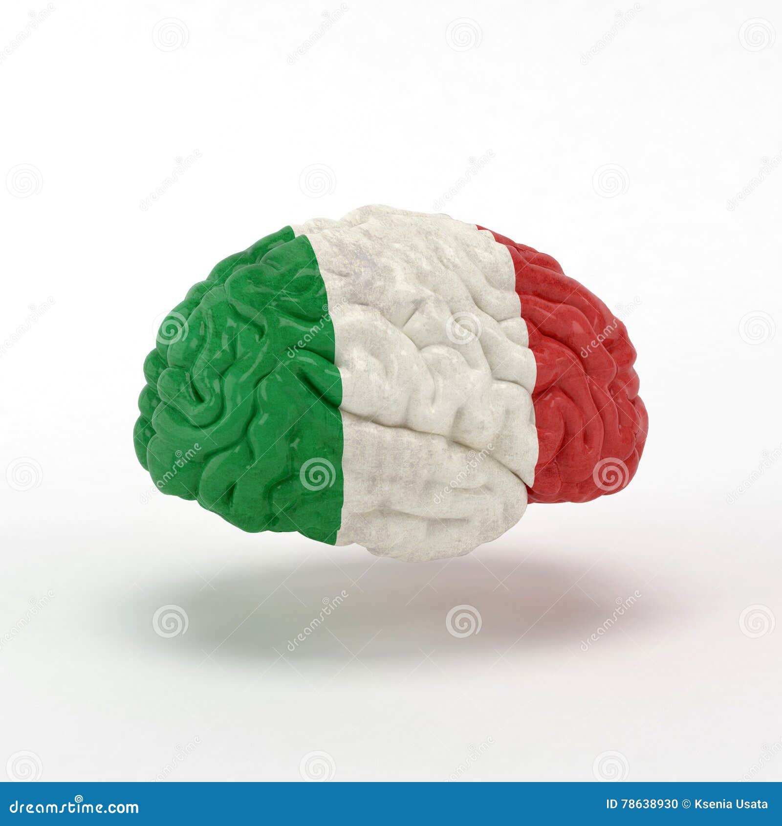 Italy Flag On Human Brain. Royalty-Free Cartoon | CartoonDealer.com ...