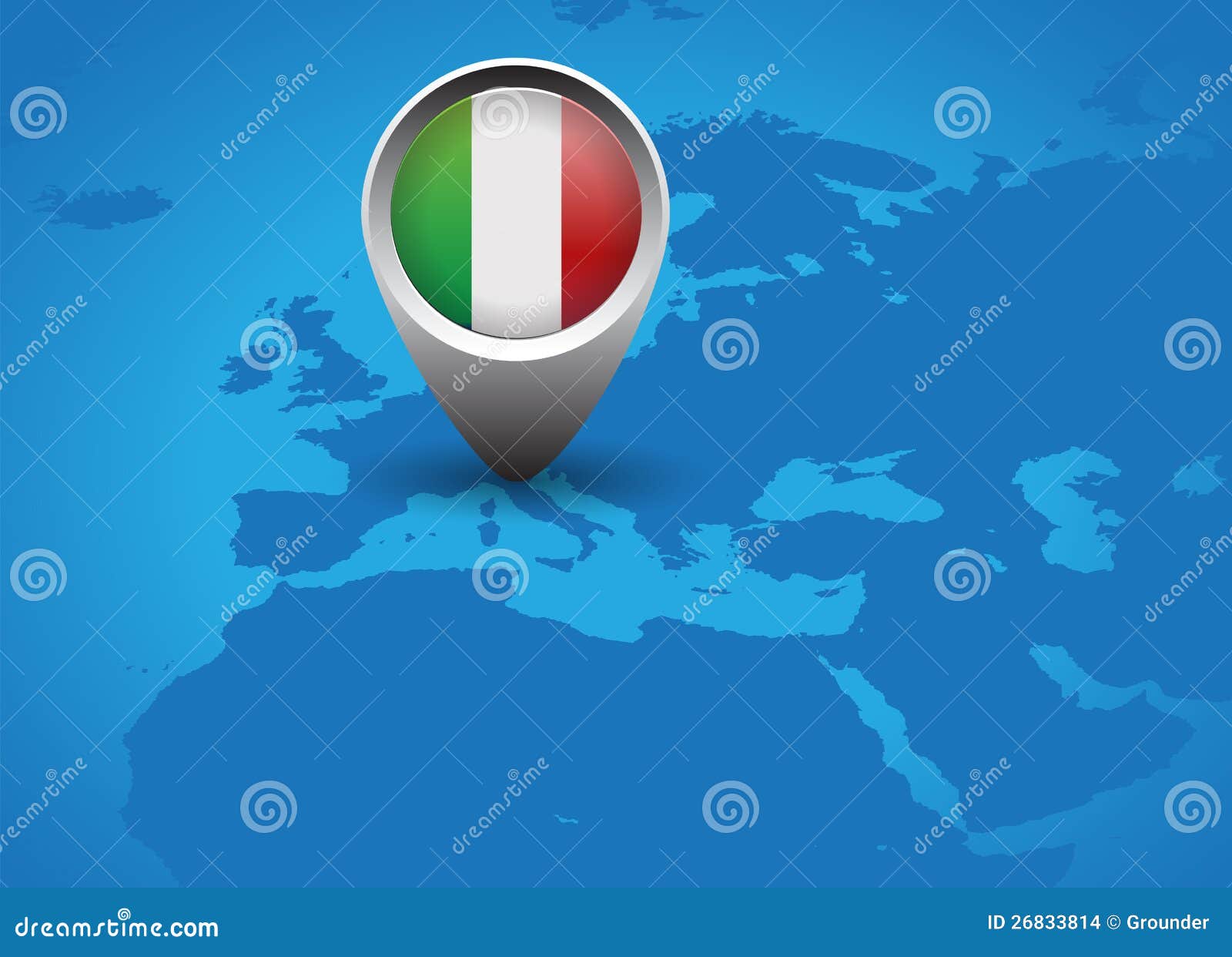 Italy flag and map button stock vector. Illustration of italian - 26833814