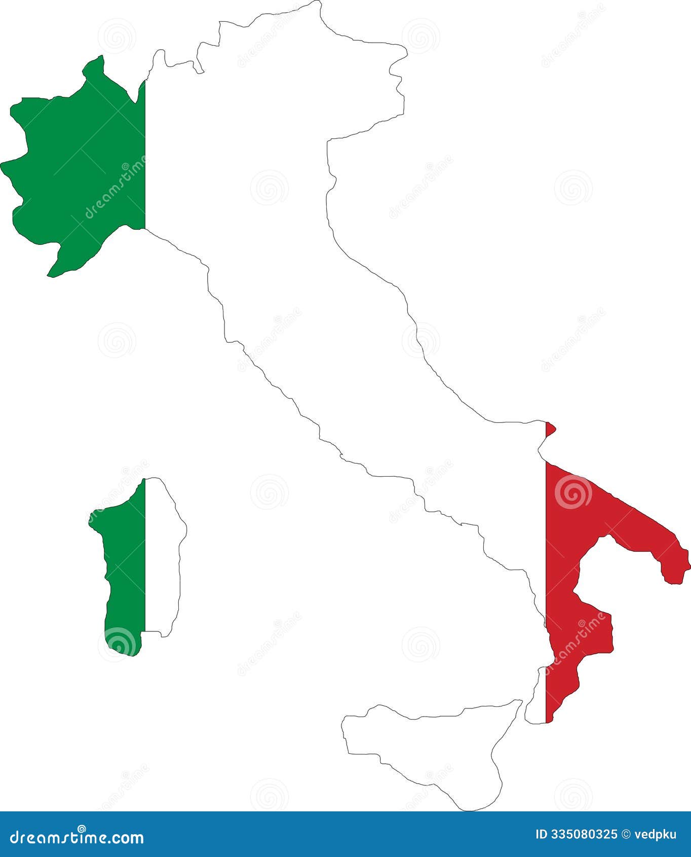 Italy Flag in Map, Italy Map with Flag, Map of Italy, Map with Flag ...