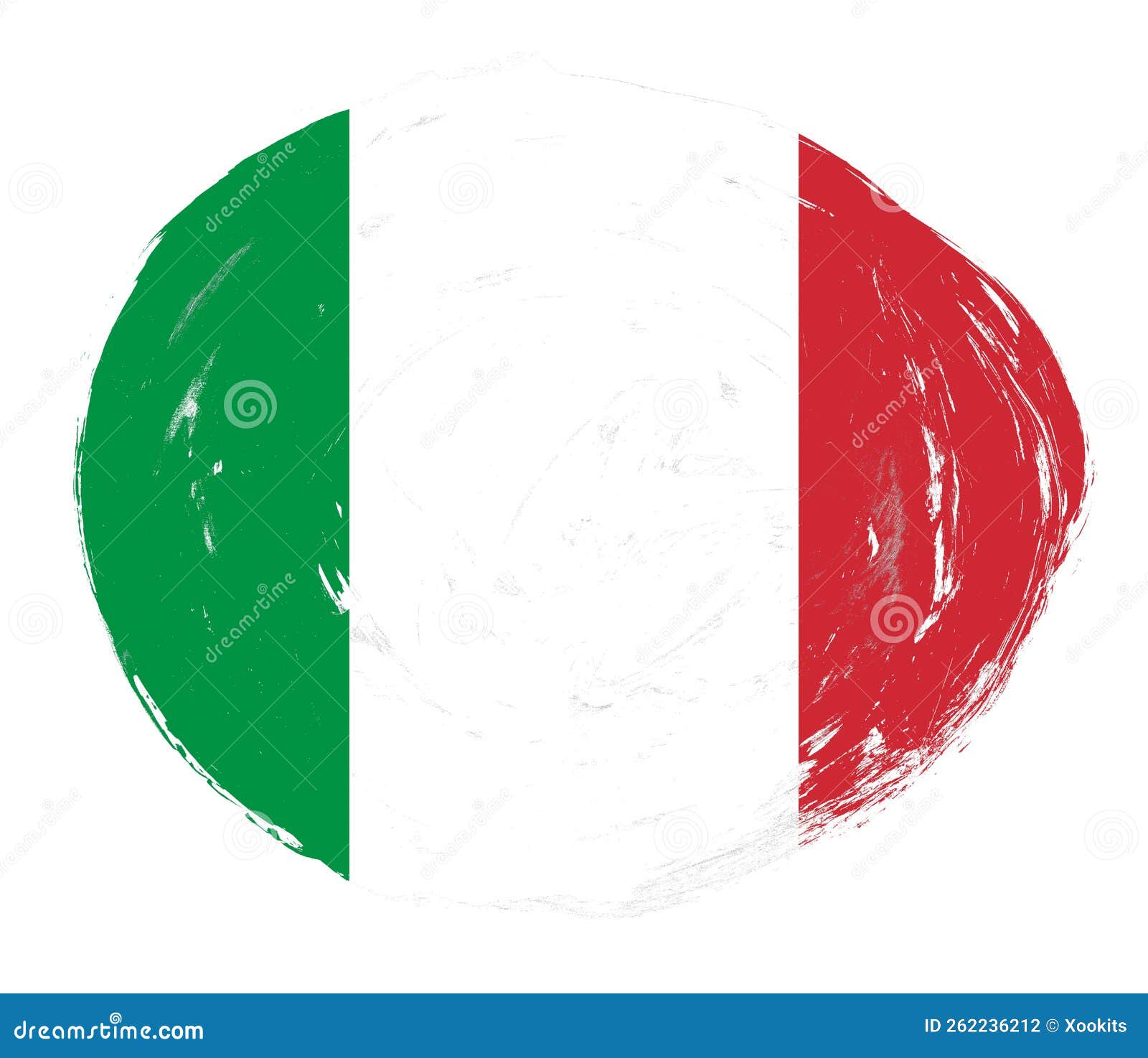 Italy Flag Painted on a Distressed White Stroke Brush Background Stock ...