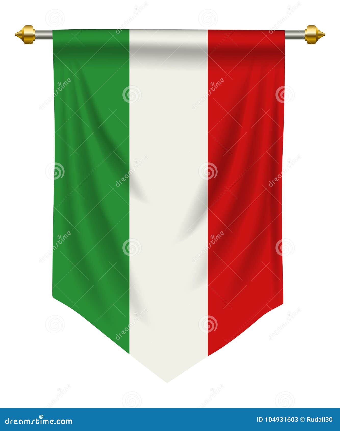 Italy Pennant stock vector. Illustration of coat, insignia - 104931603