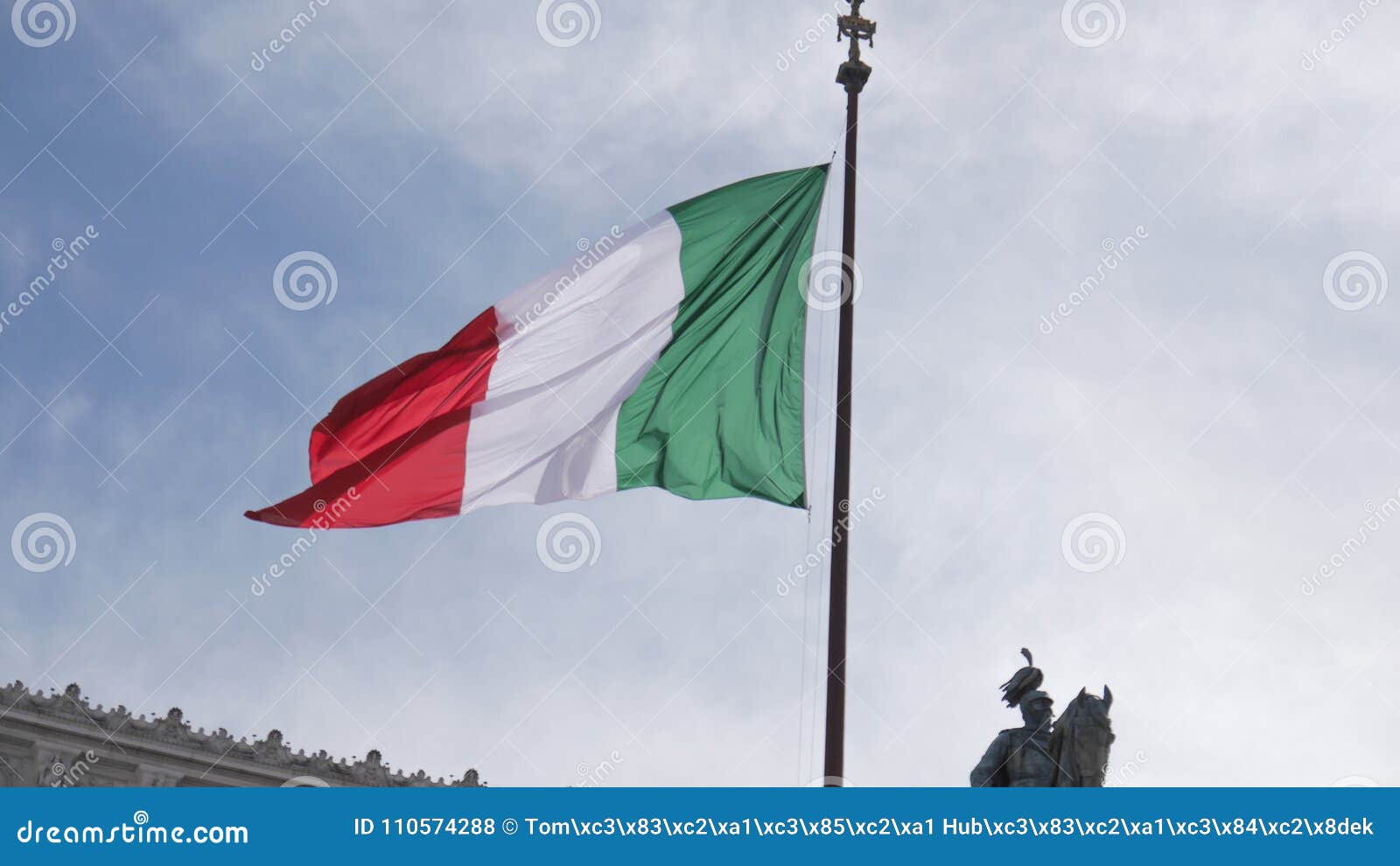 The Italy flag, Rome stock photo. Image of travel, food - 110574288