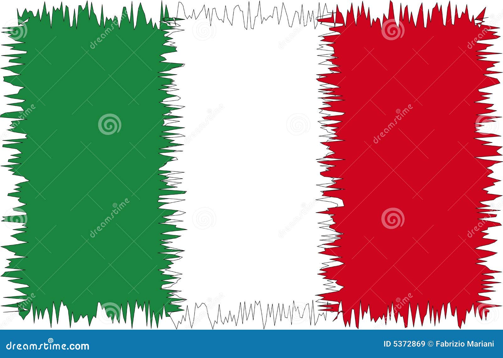Italy flag stylized stock vector. Illustration of confini - 5372869